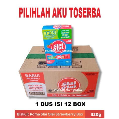 Jual Biskuit Roma Slai Olai Strawberry Slai Olai Stroberi Box 32