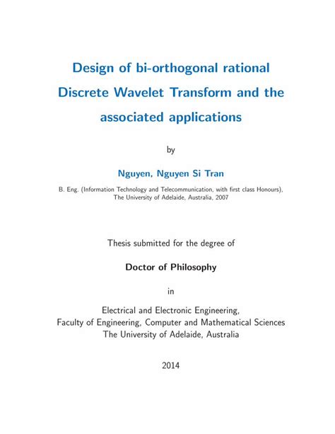 Pdf Design Of Bi Orthogonal Rational Discrete Wavelet Transform And