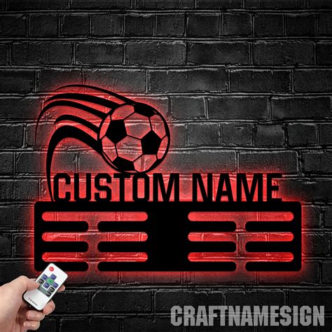 Custom Metal Soccer Medal Hanger Awards Sign Craft Name Sign