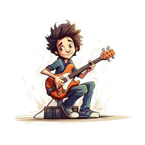 Premium Photo Vector Illustration Of Guitarist Ai Generated Image