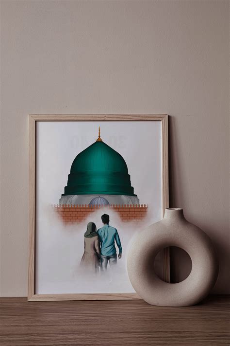 Islamic Printable Wall Art Muslim Couple The Kaaba Etsy Artofit