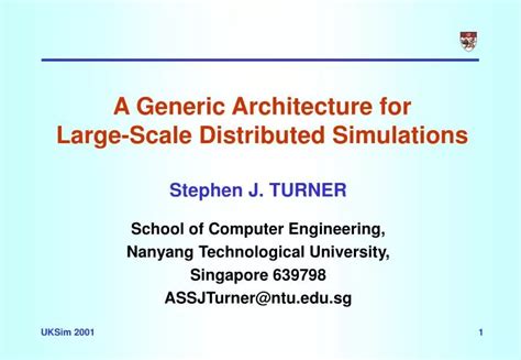 Ppt A Generic Architecture For Large Scale Distributed Simulations