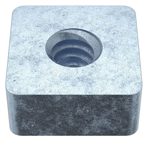 6 32 Thread Size Steel Square Nut 2tj16nut90106c Grainger