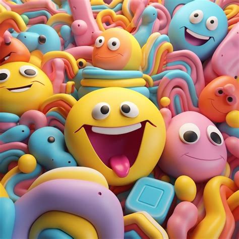 Premium Ai Image Cartoon Playdoh And Modeling Clay 3d