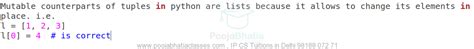 2 What Are Mutable Counterparts Of Tuples Pooja Bhatia Classes