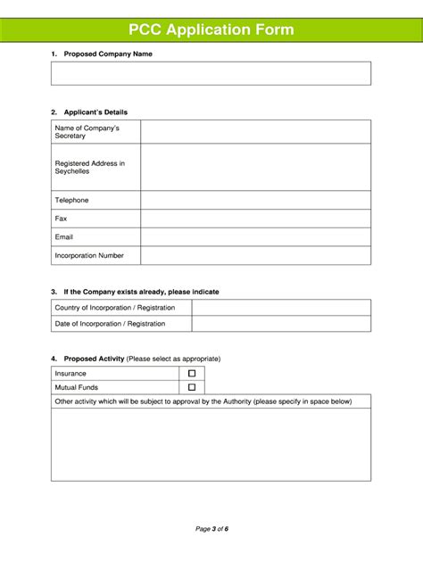 Fillable Online Pcc Application Form Fsaseychellessc Fax Email Print
