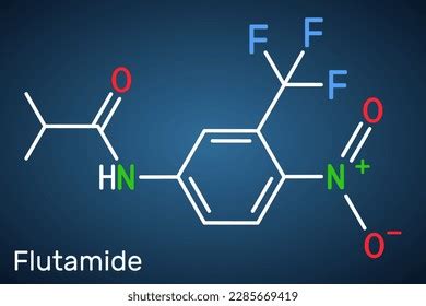 Flutamide Molecule Antiandrogen Used Locally Confined Stock Vector Royalty Free