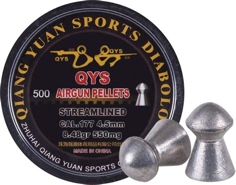Qys Streamlined Air Gun Pellet 449mm177mm Competition Grade 500ct