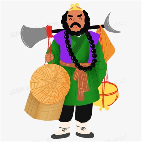 手绘唐僧师徒四人沙僧形象元素图片免费下载 PNG素材 编号vd9ipex45 图精灵