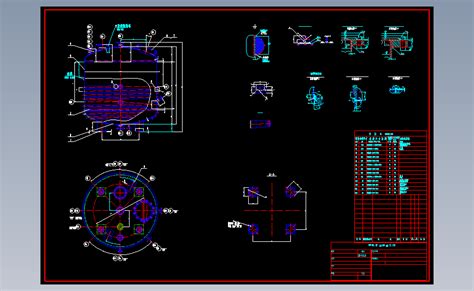 甲醛反应罐施工图 Autocad 2004 模型图纸下载 懒石网