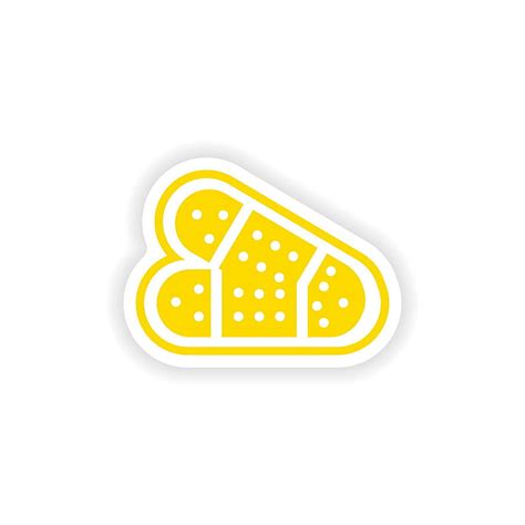 Paper Sticker On White Background Medical Patch Vector Eps Ai Uidownload