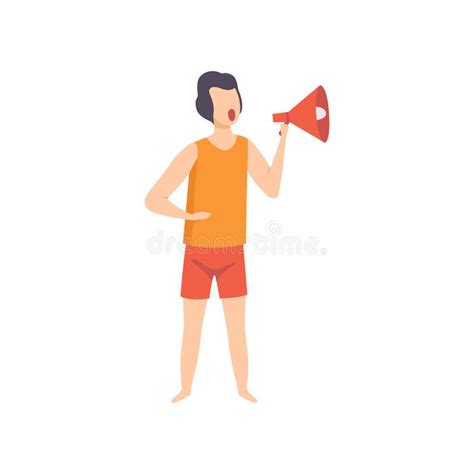 Megaphone On Beach Stock Vector Illustration Of Announce 22908856