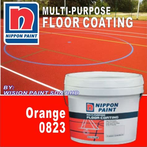 Orange 0823 5l Multi Purpose Floor Coating Nippon Paint Water