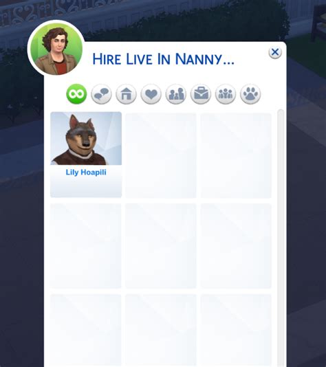 What Mod Is Causing This Issue With The Live In Services Mod Lily Is My Only Option For Nanny