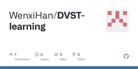 Github Wenxihan Dvst Learning