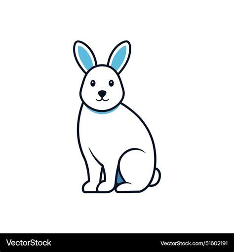 Arctic Hare Knocks Icon Royalty Free Vector Image