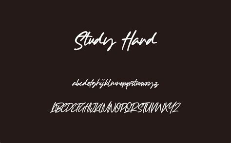 Study Hard Free Font