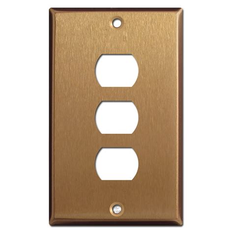 Three Hole Despard Switch Plates Satin Bronze