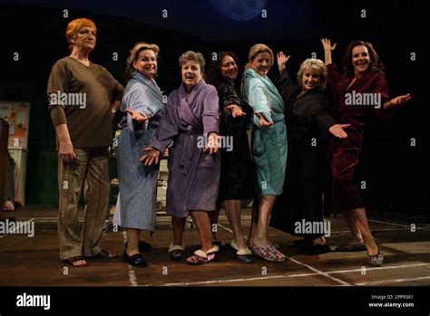 Cast The Photo Call Held Before The Opening Night Of Calendar Girls