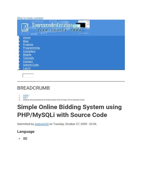 Online Bidding System Pdf World Wide Web Internet And Web