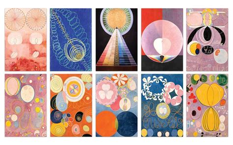 Hilma Af Klint Postcards Hilma Af Klint Print Set Klint Hilma Af