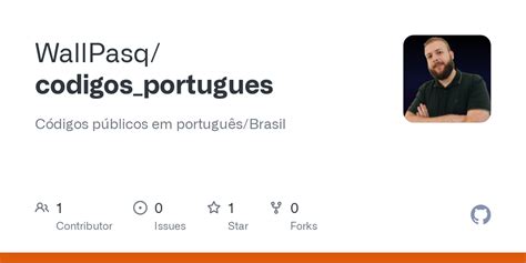 Github Wallpasqcodigosportugues Códigos Públicos Em Portuguêsbrasil