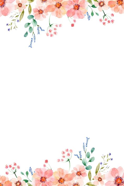 수채화 꽃 테두리 배경 사진 무료 고품질 사진 다운로드 Freepik