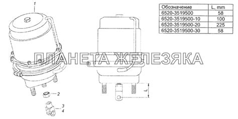 6520-3519500 Тормозная камера тип 30/24 КамАЗ-65201 Евро 2-3
