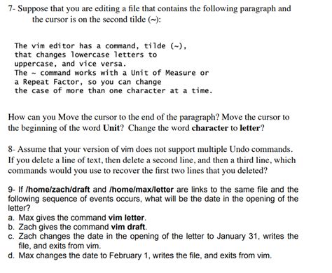 Solved Suppose That You Are Editing A File That Contains Chegg