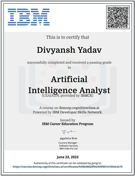divyansh yadav on linkedin artificialintelligence ibm ibmcertification