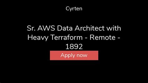 Chris Di Paolo On Linkedin Apply To Sr Aws Data Architect With Heavy