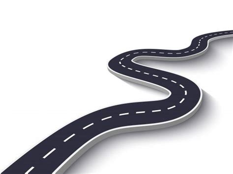 Premium Vector Winding Road On A White Isolated Background Vector