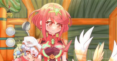 Xenoblade2 Pyra Xenoblade 2 Poppi Xenoblade 2 Pyras Cooking