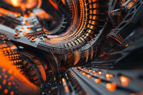 Abstract Artwork With Intricate Geometry Premium Ai Generated Image