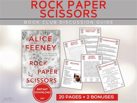Rock Paper Scissors Book Club Guide Book Club Games Book Discussion