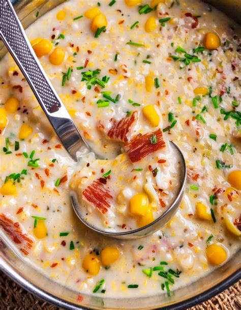 Crockpot Corn Chowder With Potatoes And Bacon Recipe The Newlywed
