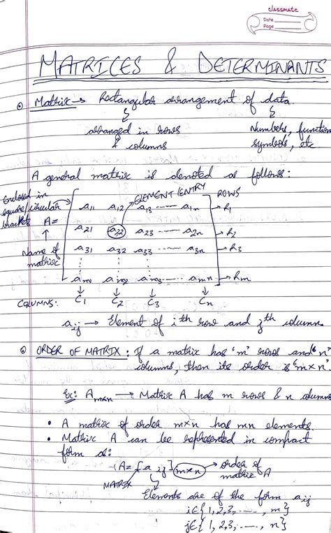 Solution Matrices And Determinants With Sample Questions Studypool