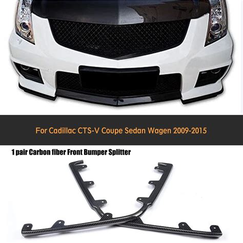 Carbon Fiber Front Center Lip Side Splitters Spoiler Flaps Chin Bumper