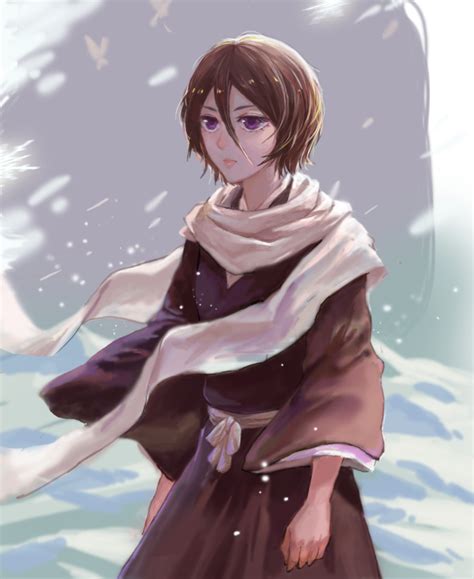 Safebooru 1girl Arms At Sides Belt Black Hair Black Kimono Bleach