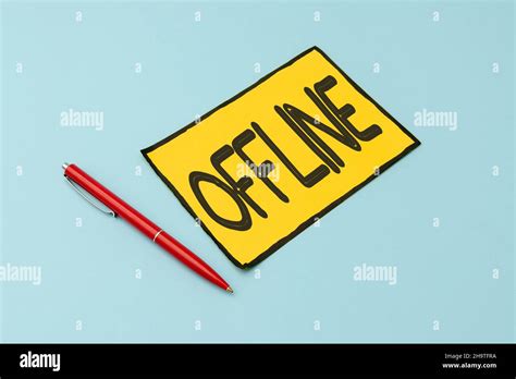 Writing Displaying Text Offline Business Showcase Not Having Directly