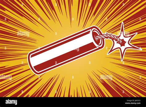 Dynamite In Comic Book Style Design Element For Poster Flyer Vector