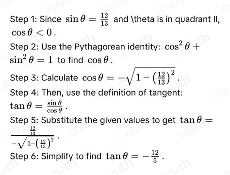 solved given that sin θ 12 13 and that angle θ terminates in