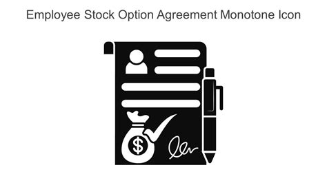 Employee Stock Option Agreement Monotone Icon In Powerpoint Pptx Png