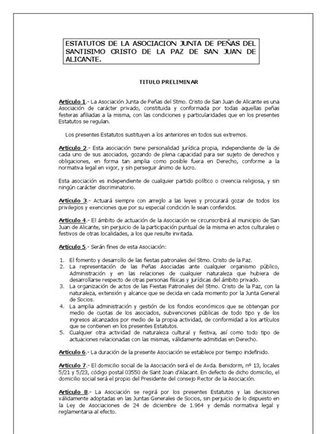 Estatutos De La Asociación Votación Comisión Europea Prueba
