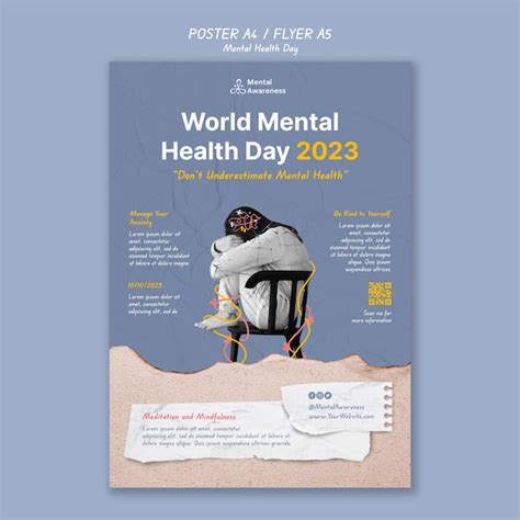 World Mental Health Day Poster Template Free Psd