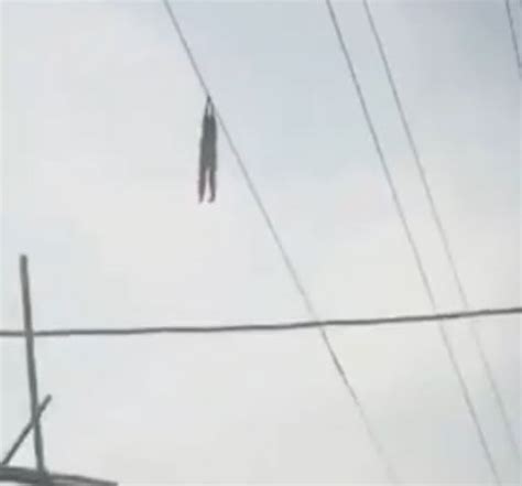 Girl 9 Left Hanging From Powerline 50ft In The Air After Playing On Cables Being Hoisted Up By