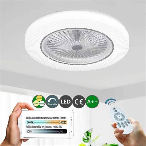 Buy LED Ceiling Fan With Lights Dimmable With Remote Control Speed