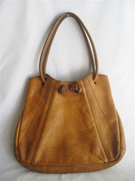 Boho Leather Bagvintage Caramel Color Leather By Bohorain On Etsy
