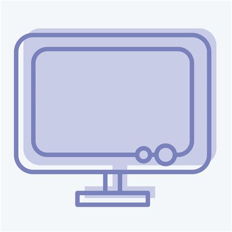 Icon Monitor Suitable For Computer Components Symbol Two Tone Style Simple Design Editable