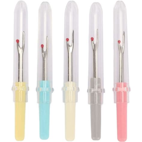 5pcs Thread Remover Tool Diy Cross Stitch Seam Ripper With Round Ball